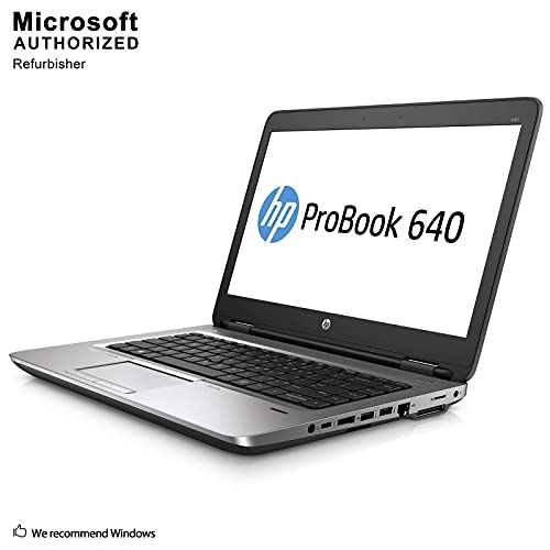 HP ProBook 640 G2 Laptop, 14 HD Display, Intel Core i5-6300U Upto 3.0GHz, 16GB RAM, 256GB NVMe SSD, DisplayPort, Wi-Fi, Bluetooth, Windows 10 Pro (Renewed)