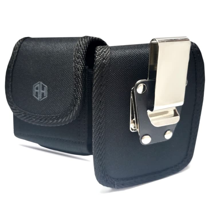 AH Premium 360 Rotating Military Grade Men Phone Belt Construction Holster Pouch, for Samsung Flip 4 5G, Z Flip 3 Holster, Mot Razr 5G