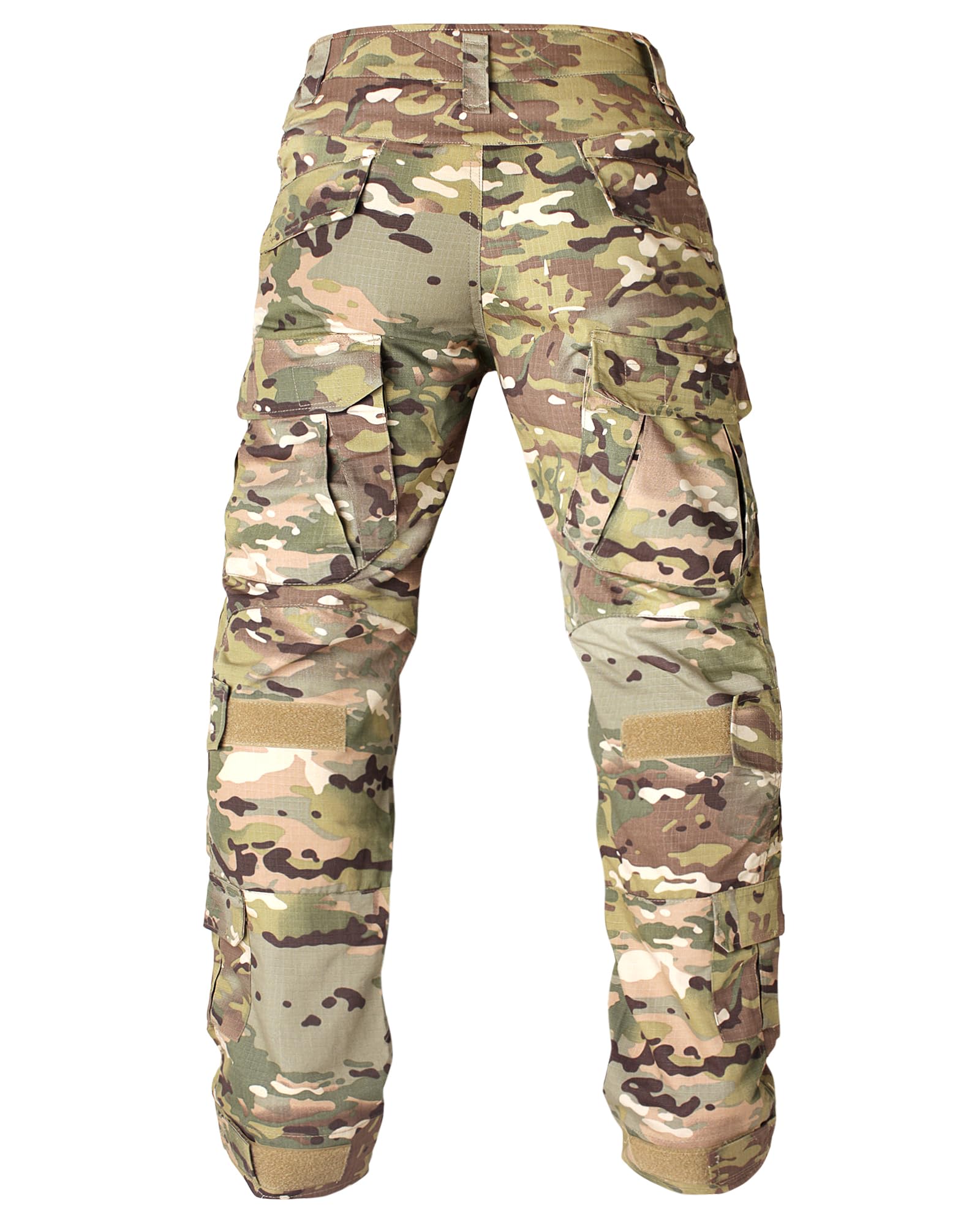 OCANXUE Tactical Pants Camo Cargo Pants for Men Outdoor Hiking Pants Ripstop Work Pants Multi Pocket Pants No Belt No Knee Pads CP Camo 38