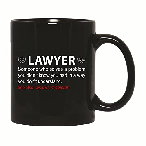 Law Meaning Definition Gift for Lawyers 11oz 15oz Black Coffee Mug