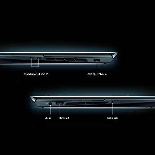 ASUS ZenBook Pro Duo 15 OLED UX582 Laptop, 15.6โ OLED 4K UHD Touch Display, Intel Core i9-11900H, 32GB, 1TB, GeForce RTX 3080 Laptop GPU, ScreenPad Plus, Windows 11 Pro, Celestial Blue, UX582HS-XH99T
