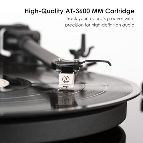 1 BY ONE Luscinia Acrylic Sheet Turntable, Belt-Drive Vinyl Record Player with Bluetooth Connectivity, Built-in Phono Preamp, USB Recording RCA Output, Adjustable Counterweight and Magnetic Cartridge