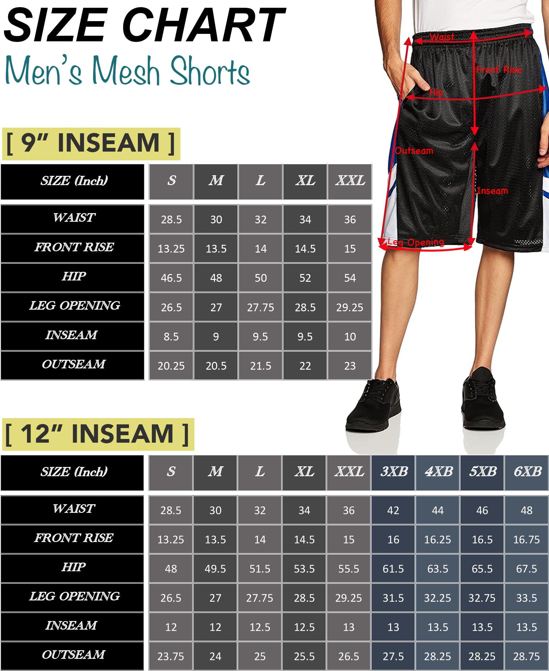 Southpole Men's Athletic Gym Mesh Shorts with Pockets, Lightweight, Quick Dry, Breathable, Black, X-Large