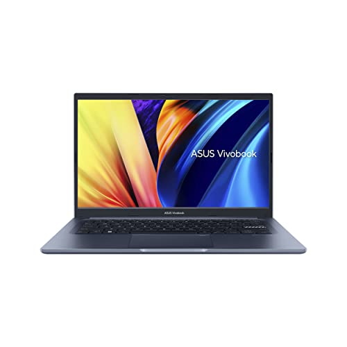 ASUS VivoBook 14 Slim Laptop, 14"Â FHD Display, Intel Core i3-1215U CPU, Intel UHD Graphics, 4GB DDR4 RAM, 128GB SSD, Fingerprint Sensor, Windows 11 Home, Quiet Blue, F1402ZA-AB31