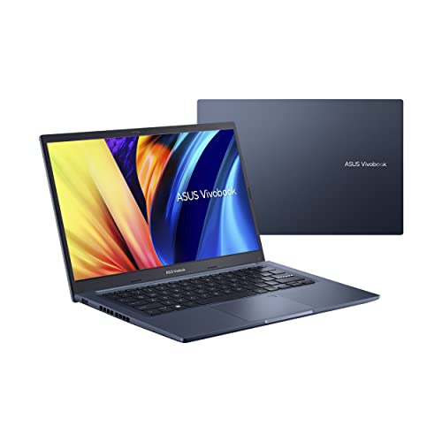 ASUS VivoBook 14 Slim Laptop, 14" FHD Display, Intel Core i3-1215U CPU, Intel UHD Graphics, 4GB DDR4 RAM, 128GB SSD, Fingerprint Sensor, Windows 11 Home, Quiet Blue, F1402ZA-AB31