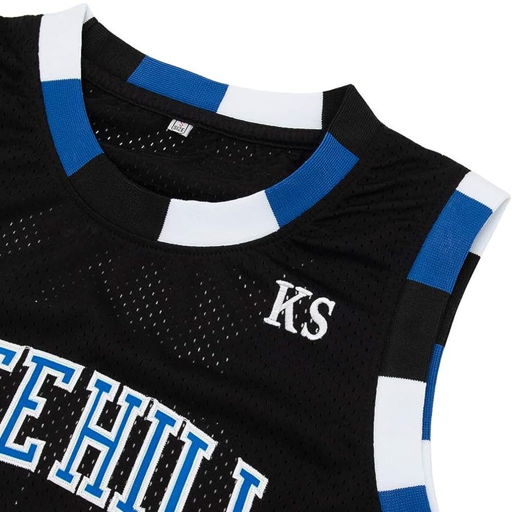 TUEIKGU 23 Nathan Scott Basketball Jersey for Men 90s Hip Hop Clothing for Party (Black23, XX-Large)