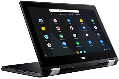 Acer Spin 11 2-in-1 Convertible 11.6" HD Touchscreen WLED-Backlit Chromebook, Intel Celeron N3350 Processor, 4GB Memory, 32GB eMMC, Bluetooth, WiFi, Webcam, Google Chrome OS, Obsidian Black