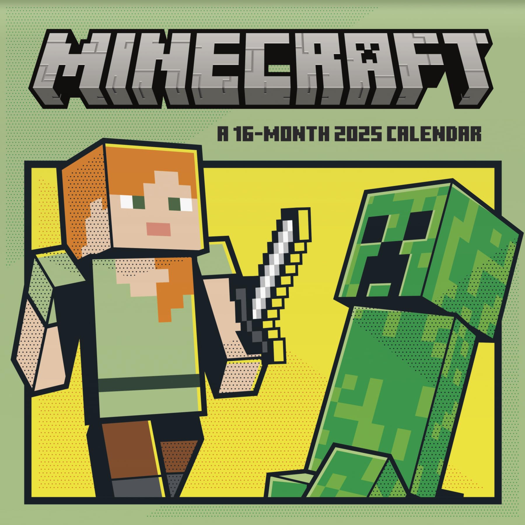 Minecraft Calendar 2025 - Deluxe 2025 Minecraft Wall Calendar Bundle with Over 100 Calendar Stickers (Minecraft Gifts, Office Supplies)