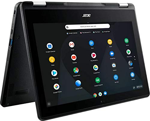 Acer Spin 11 2-in-1 Convertible 11.6" HD Touchscreen WLED-Backlit Chromebook, Intel Celeron N3350 Processor, 4GB Memory, 32GB eMMC, Bluetooth, WiFi, Webcam, Google Chrome OS, Obsidian Black