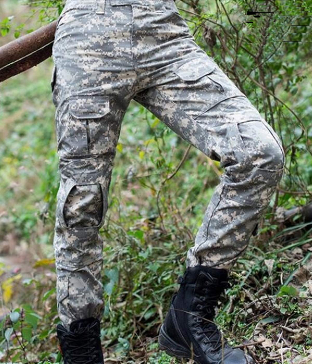 HARGLESMAN G3 Combat Pants Military Clothes Suits ACU with Knee Pads for Men Tactical Bottom Trousers for Work Training Hunting Airsoft Paintball Uniform Sets Apparel Gear ACU M