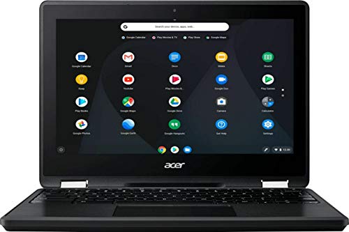 Acer Spin 11 2-in-1 Convertible 11.6" HD Touchscreen WLED-Backlit Chromebook, Intel Celeron N3350 Processor, 4GB Memory, 32GB eMMC, Bluetooth, WiFi, Webcam, Google Chrome OS, Obsidian Black