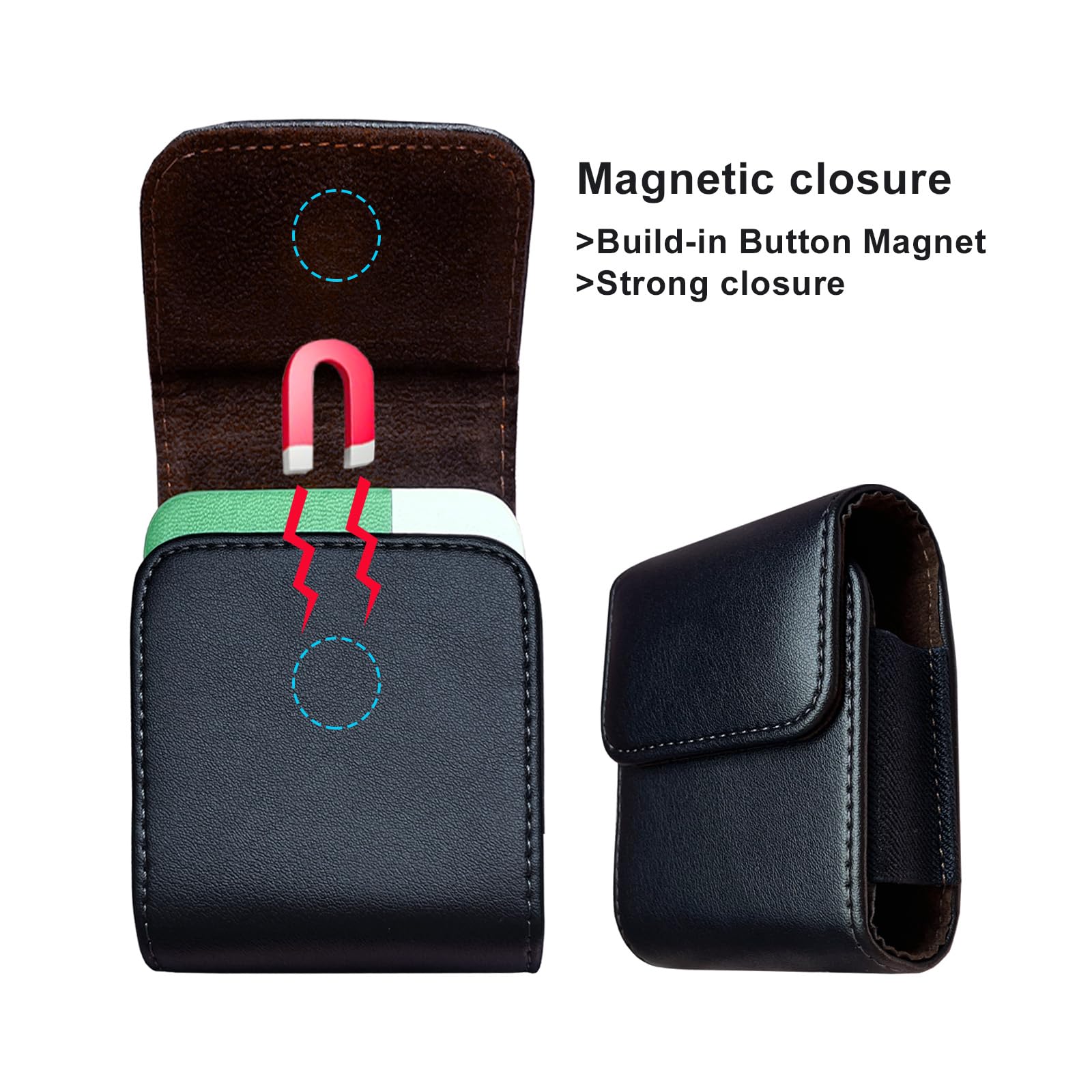 for Galaxy Z Flip 6/5/4/3 Belt Phone Holster, 360 Rotating Leather Phone Pouch Case, Belt Clip Phone Holder for Motorola Razr Plus, Razr 40 Ultra, Razr 5G 2023