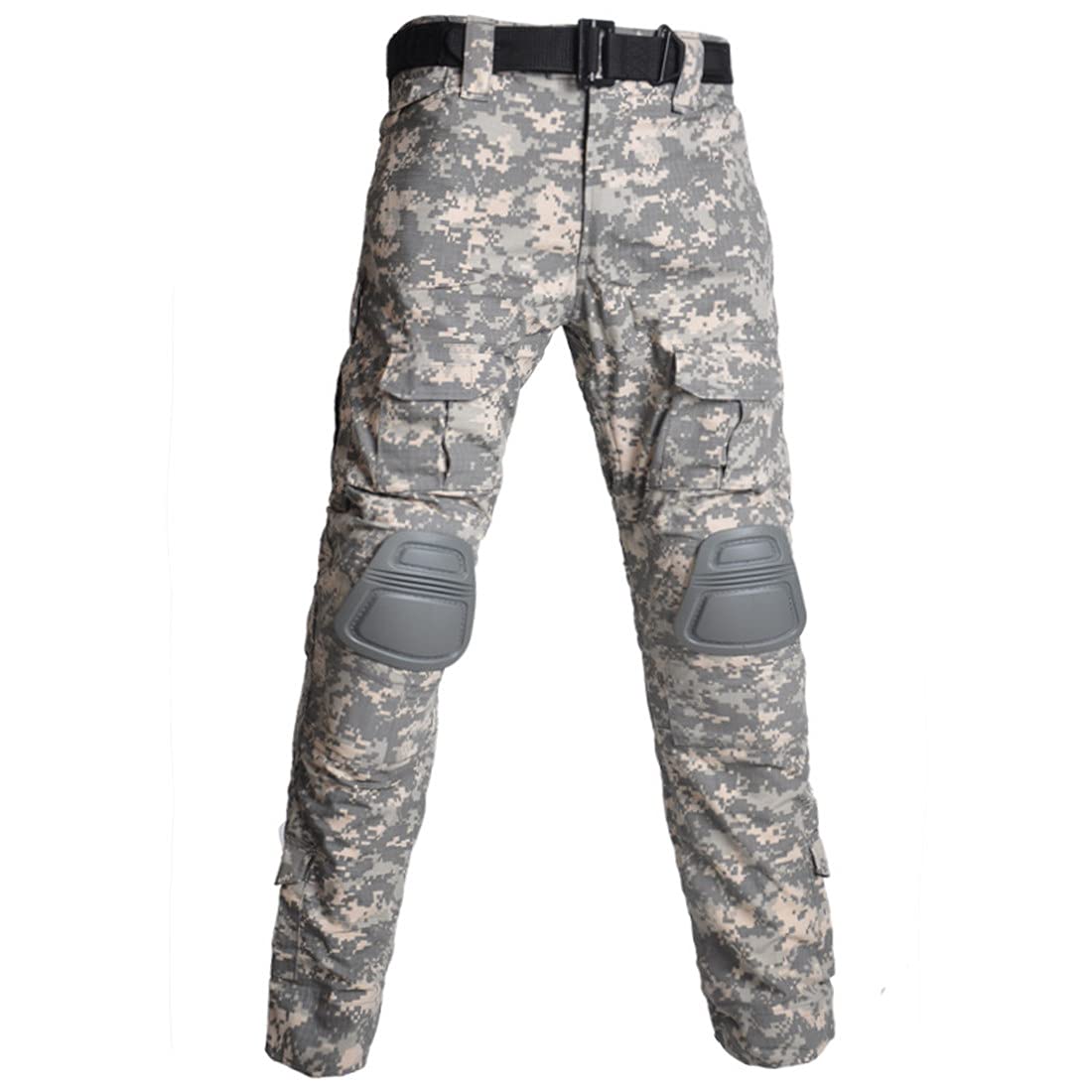 HARGLESMAN G3 Combat Pants Military Clothes Suits ACU with Knee Pads for Men Tactical Bottom Trousers for Work Training Hunting Airsoft Paintball Uniform Sets Apparel Gear ACU M