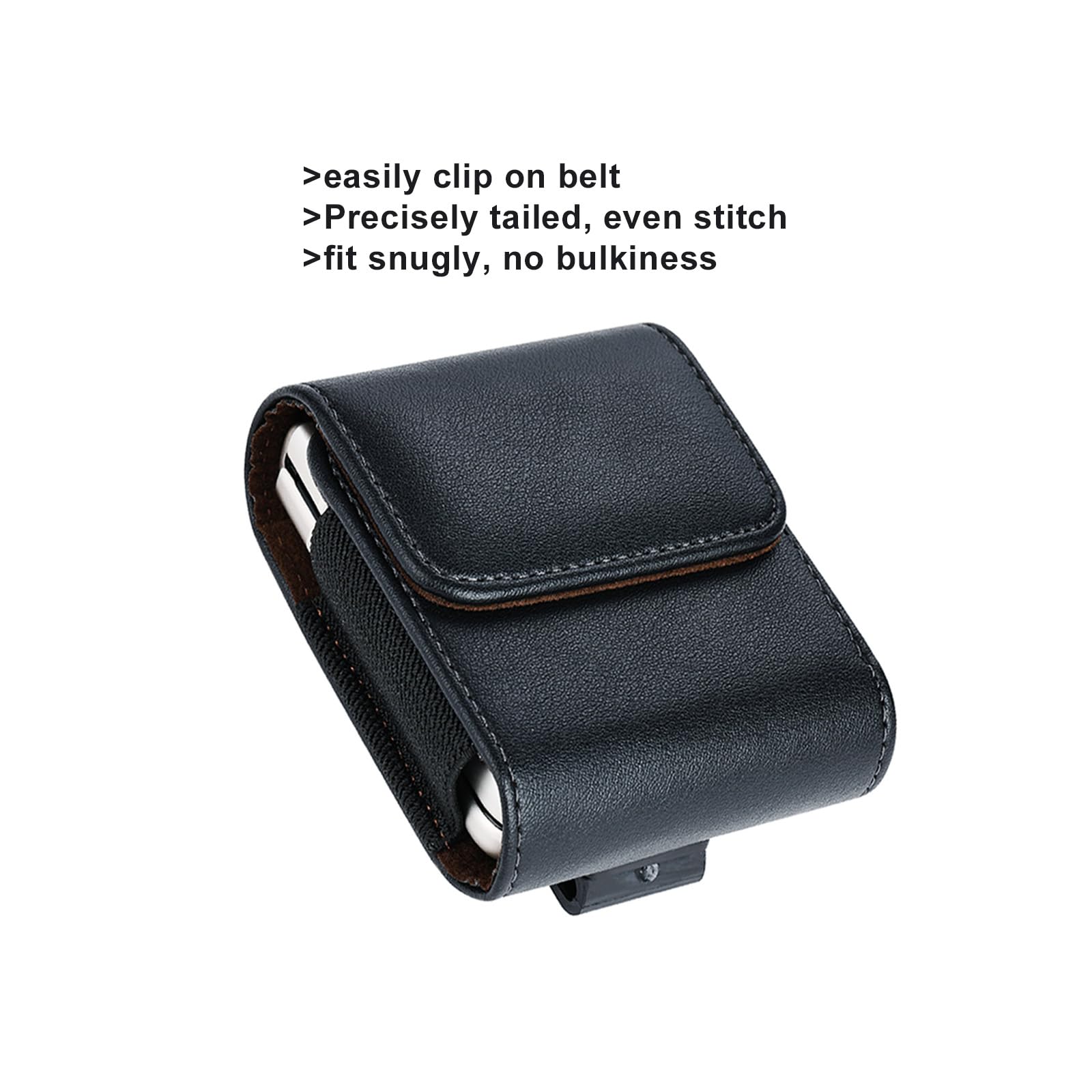 for Galaxy Z Flip 6/5/4/3 Belt Phone Holster, 360 Rotating Leather Phone Pouch Case, Belt Clip Phone Holder for Motorola Razr Plus, Razr 40 Ultra, Razr 5G 2023
