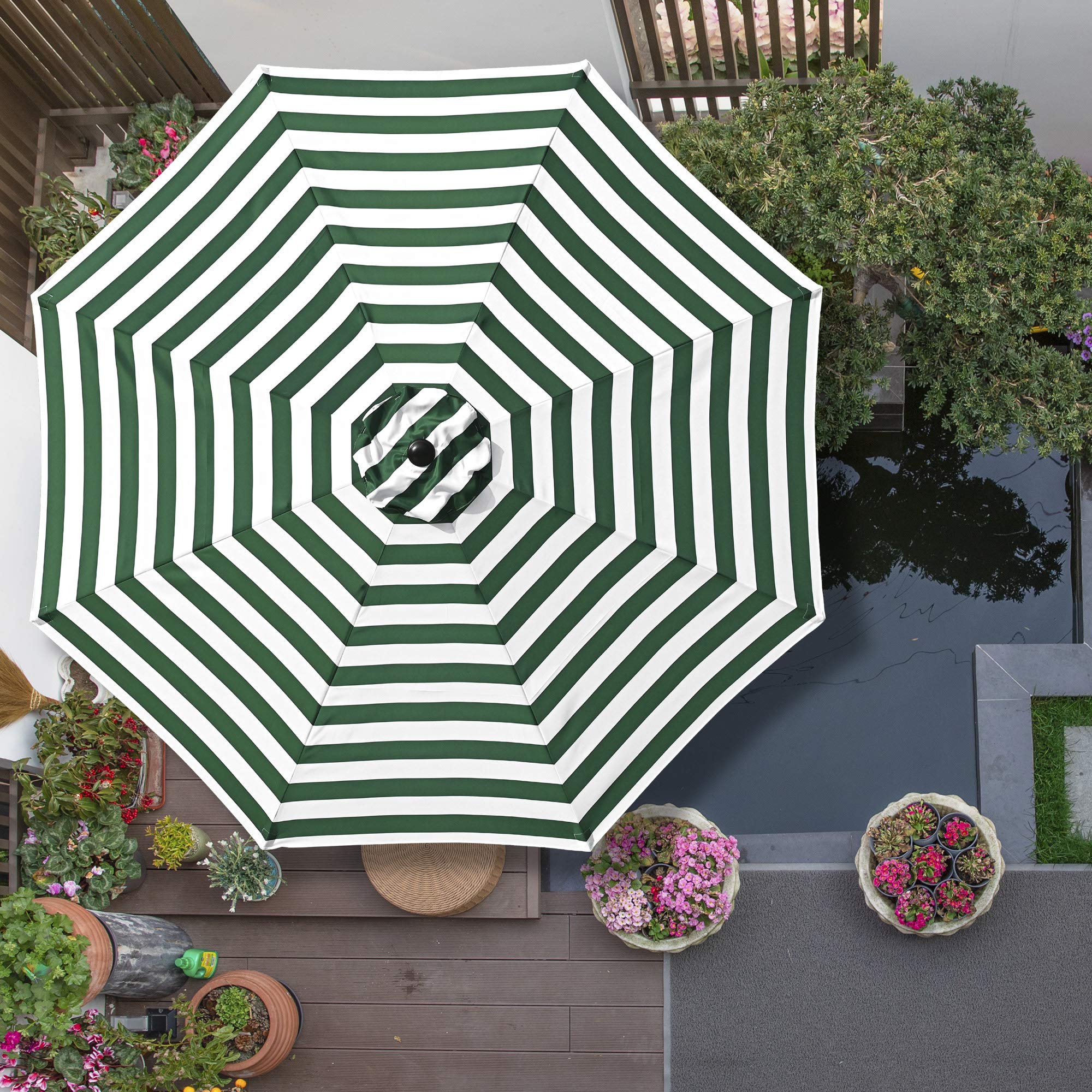 Yescom 10 Ft Patio Umbrella Replacement Canopy Market Table Top Sunshade Cover Beach