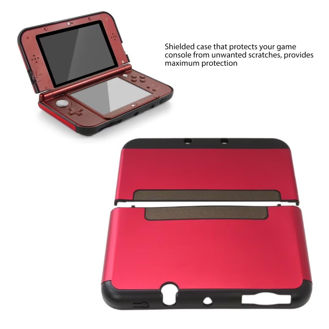 Red Shockproof Protector Case Cover Hard Shell Skin for Nintendo New 3DS XL LL (2015 Model) ONLY