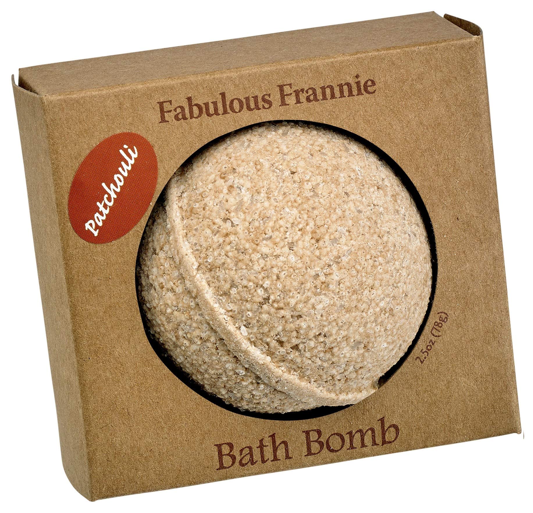 Fabulous Frannie Patchouli Natural, Handmade Bath Bomb Gift Set, Rich in Essential Oil, Mineral Salt, Coconut Oil, Witch Hazel, 2.5oz (Pack of 1)