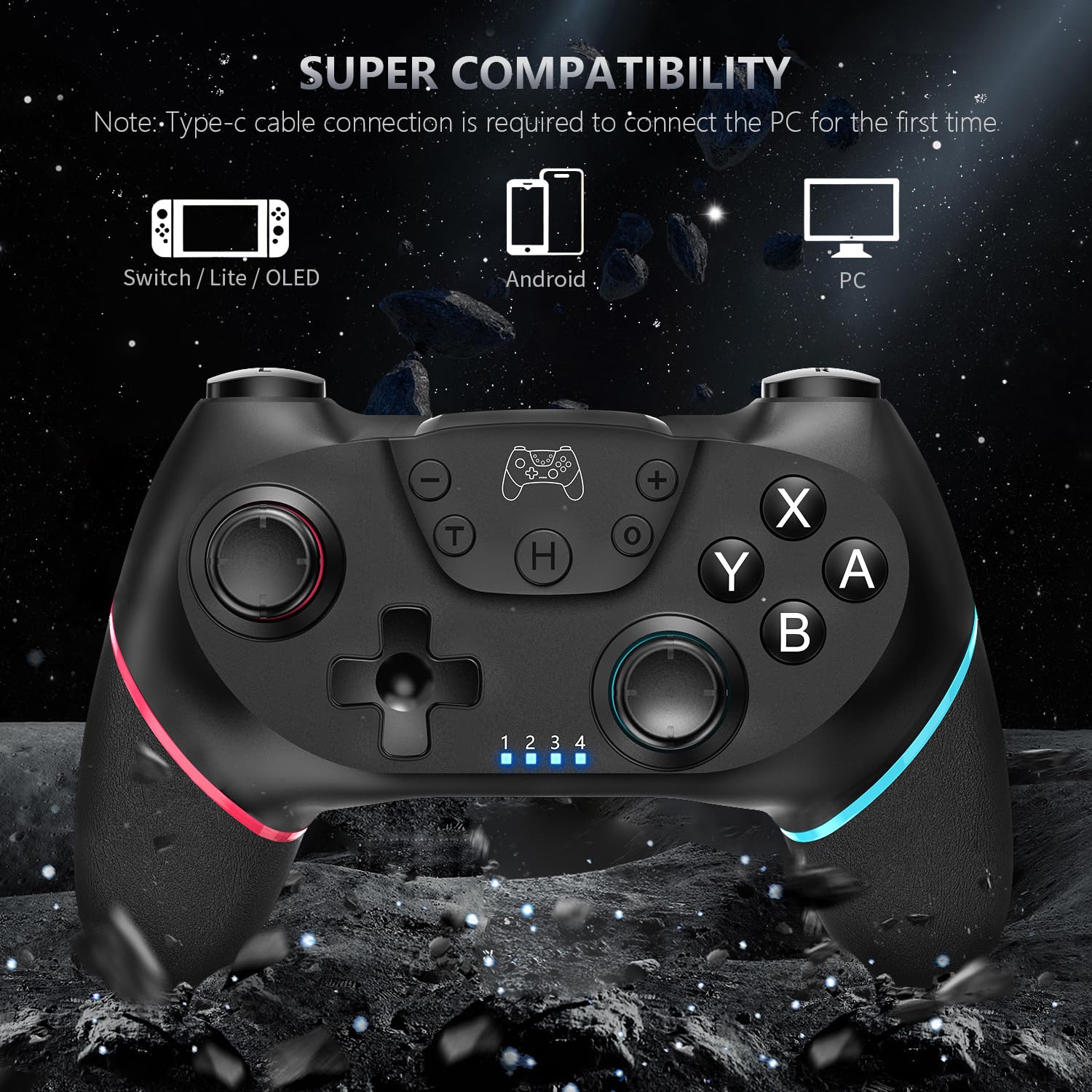ASTARRY Switch Controller Wireless Switch Pro Controller Compatible with Switch/Switch Lite/Switch OLED Programmable Remote Gamepad Joystick with Wake-up and Turbo(Upgraded Version)