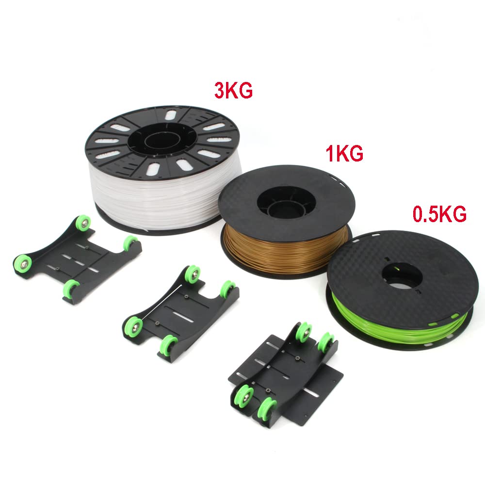 Zeberoxyz 3D Printer Filament Holder with Adjustable 26-126mm Filament Mount Rack Bracket Fits for TPU/PLA/ABS/Nylon 0.5-3KG 3D Printing Materials (Holder for 0.5-3kg Filament)