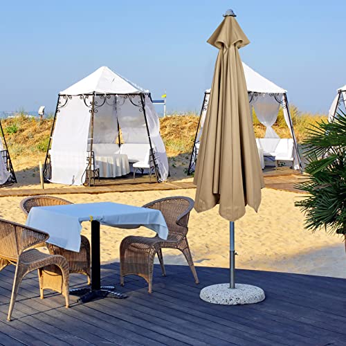 UUHUKP Patio Umbrella Outdoor,Parasol Replacement Canopy Outdoor Market for 8 Ribs UV blocking Cover, 8 Ribs 9.8Ft
