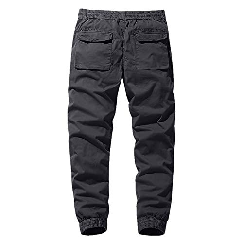 TOWMUS Cargo Pants for Men Men's Solid Cargo Pants Military Army Camo Pants Combat Work Pant with Multi-Pocket(No Belt)