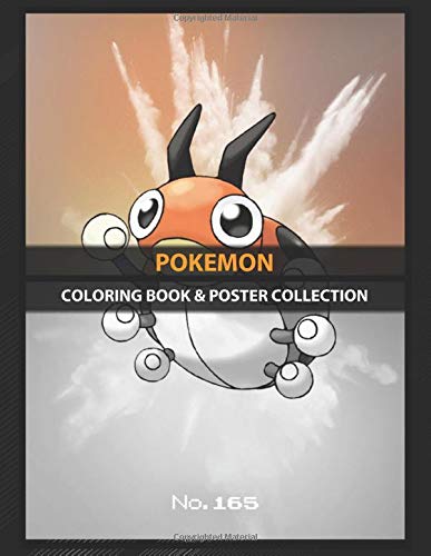 Coloring Book & Poster Collection: Pokemon Ledyba Official Artwork Design With His National Pokéd Anime & Manga