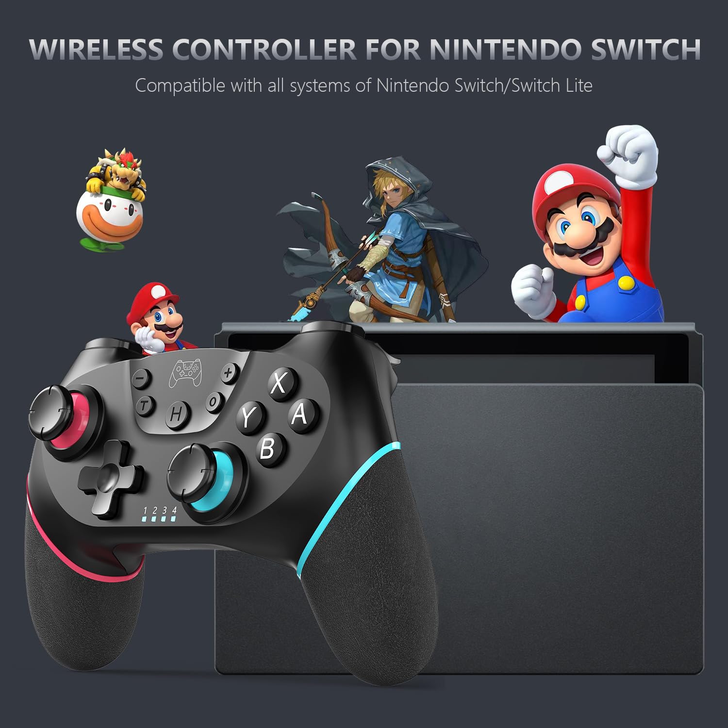 ASTARRY Switch Controller Wireless Switch Pro Controller Compatible with Switch/Switch Lite/Switch OLED Programmable Remote Gamepad Joystick with Wake-up and Turbo(Upgraded Version)
