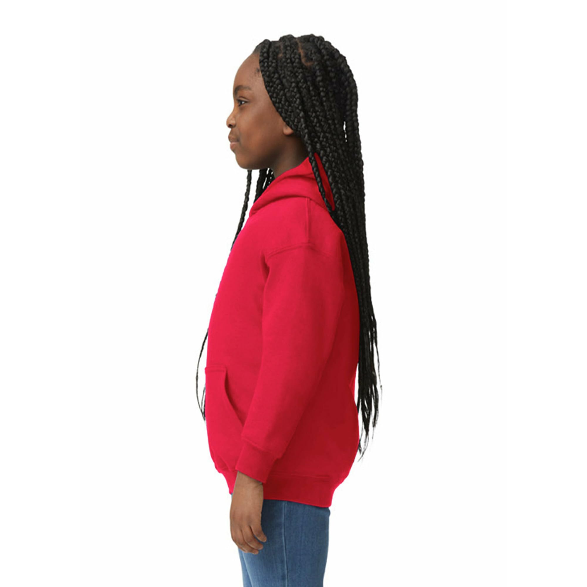 Gildan Youth Hoodie Sweatshirt, Style G18500B, Red, Large