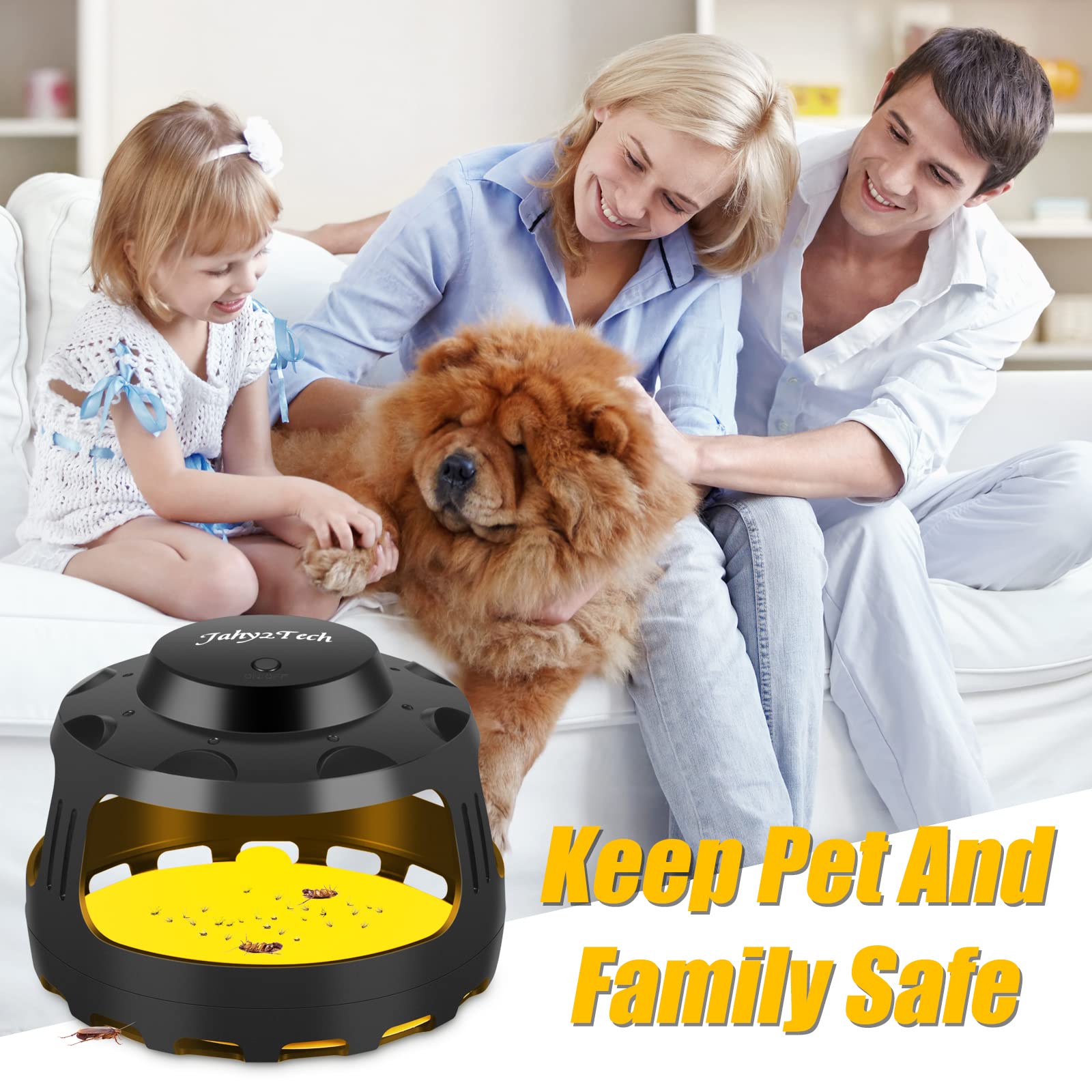 2 Pack Flea Traps for Inside Your Home,2023 ๐จ๐ฝ๐ด๐ฟ๐ฎ๐ฑ๐ฒ๐ฑ Flea Trap with LED Light for Indoor,Flea Killer Bed Bug Trap with 20 Sticky Pads,Sticky ๐๐น๐ฒ๐ฎ ๐ง๐ฟ๐ฎ๐ฝ,Safe for Kids,Friendly to Pets