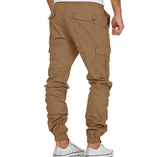 Jogger with Multi-Pocket Men Outdoor Cargo Pant Lightweight Tactical Pant Hiking Jogger Classic Fit Multi Pockets Autumn & Winter Pants for Men Drawstring Cargo Flat Front MAIUS31011HOT0071