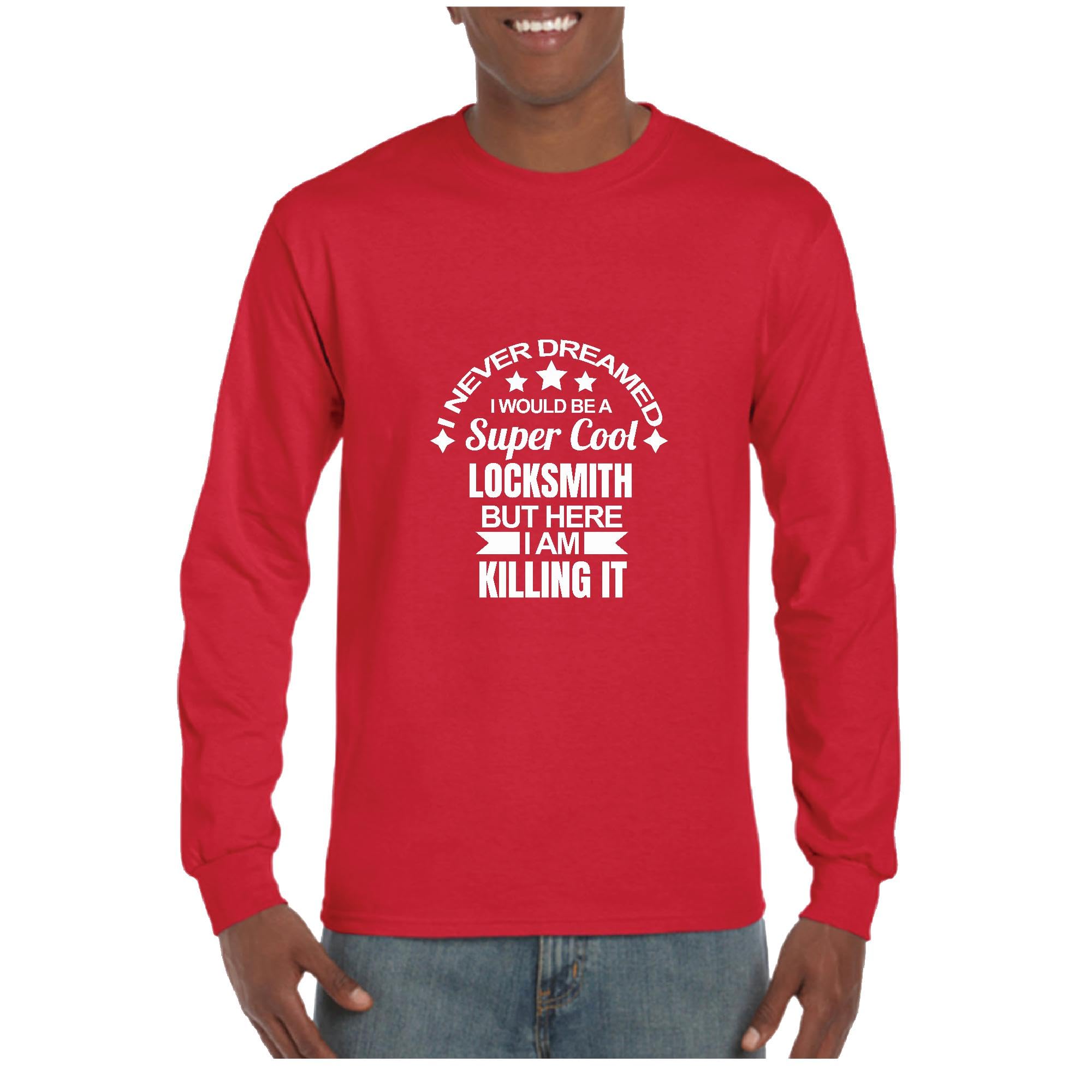 Unique Gift Idea for Locksmiths Showcasing Their Skills Black and Muticolor Unisex Long Sleeve T Shirt