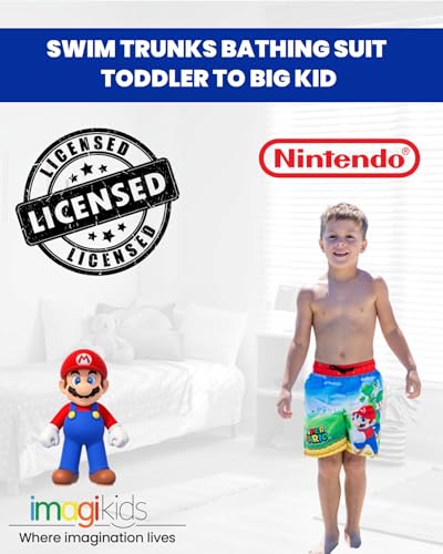 SUPER MARIO Nintendo Mario Luigi Yoshi Little Boys Swim Trunks Multicolor 7
