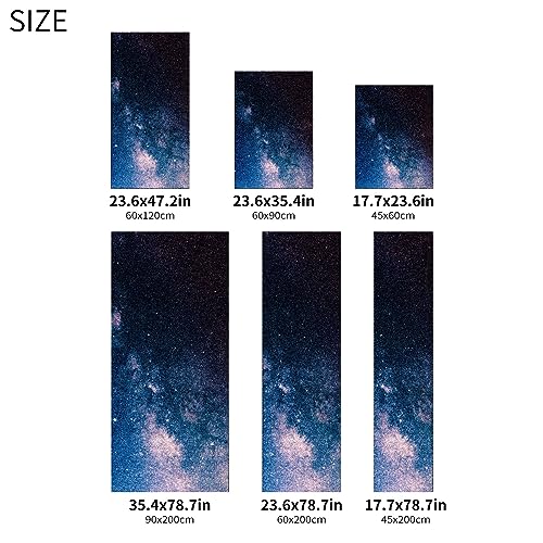 IOACIY Privacy Window Film Frosted Glass Sticker for Home Office Static Anti-UV Window Paper Decorative Window Covering for Bathroom (Universe Outer Space Starry Sky Red Blue-225, 17.7" x 23.6")