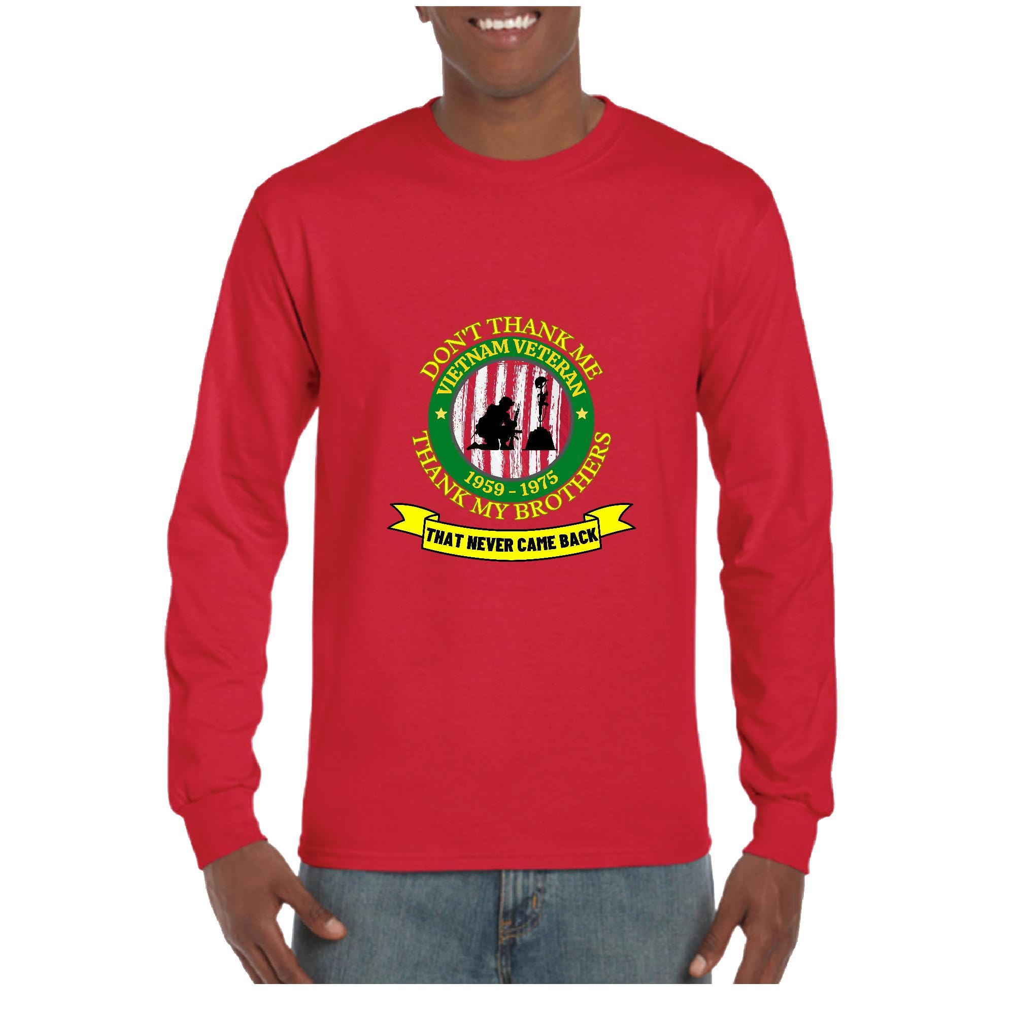 Vietnam Veteran LS T-shirt Designs for Warriors and Families Black and Muticolor Unisex Long Sleeve T Shirt