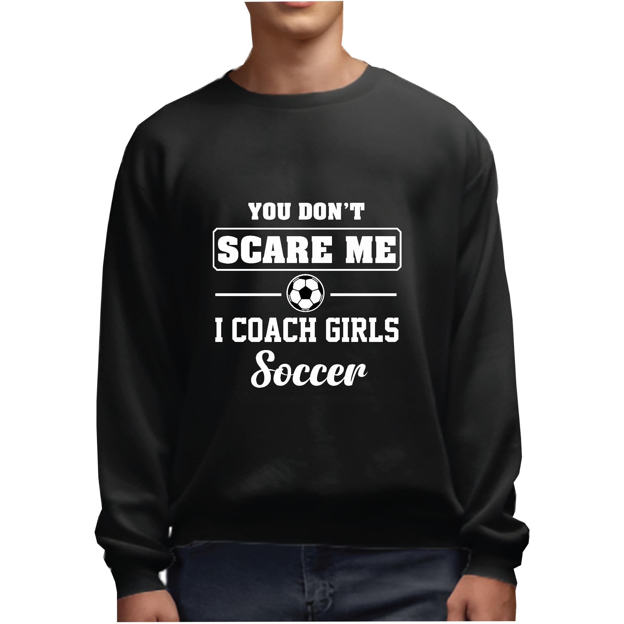 Girls Soccer Teacher Trainer Sweatshirt Funny Gift for Coaches Navy Black Muticolor Unisex Sweatshirt