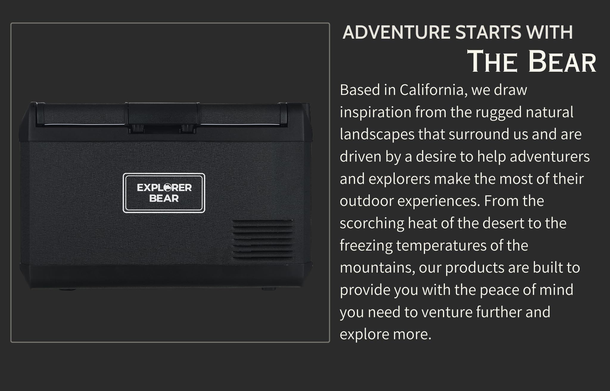 Explorer Bear 12 Volt Refrigerator 12V Car Fridge 40L/42.3Qt 12/24V DC 110-240V AC Portable Freezer Compressor Cooler 0℉-50℉ 3-Year Warranty For Truck Van RV SUV Boat Trailer Travel Road Trips Camping