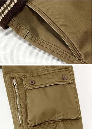 Men's Fleece Lining Winter Warm Ski Outdoor Cargo Work Trousers Tactical Pants Combat Ripstop Trousers with Multi-Pockets