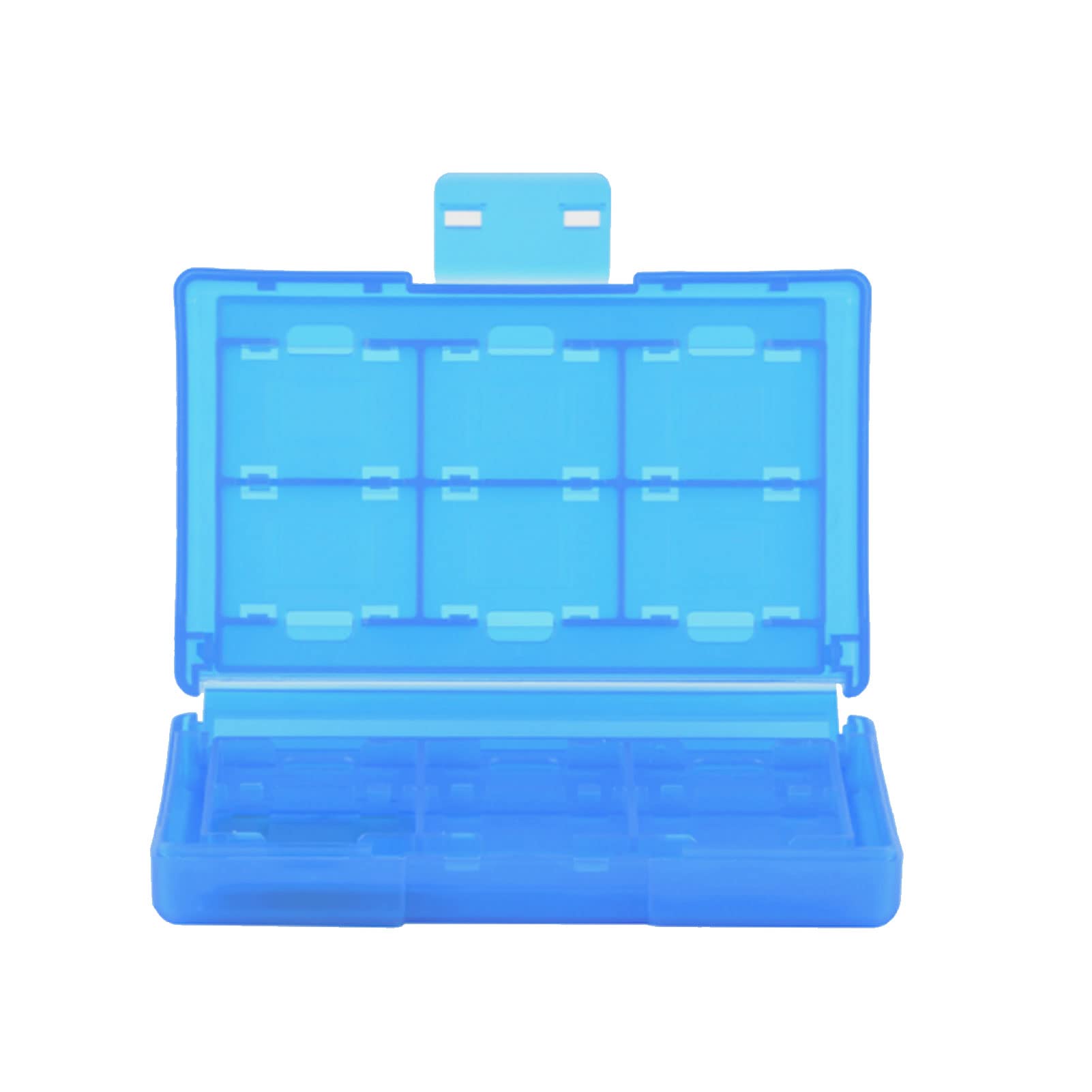 OUKENS Game Card Storage Box, 28 in 1 PP Plastic Game Card Case Holder Cartridge Storage Box for Nintendo DSL LL(Blue)