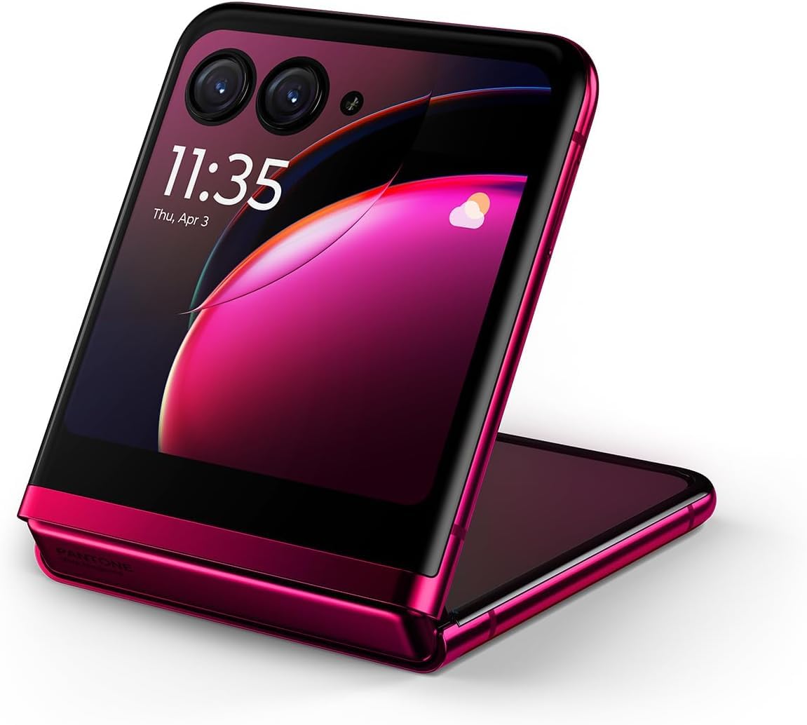 Motorola RAZR 40 Ultra 5G Dual 512GB 12GB RAM Unlocked (GSM Only | No CDMA - not Compatible with Verizon/Sprint) China Version, Foldable Smartphone – Viva Magenta