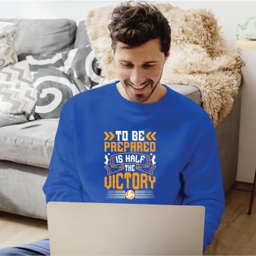 Volleyball Gift for Lovers Be Prepared for Victory Black and Muticolor Unisex Long Sleeve T Shirt