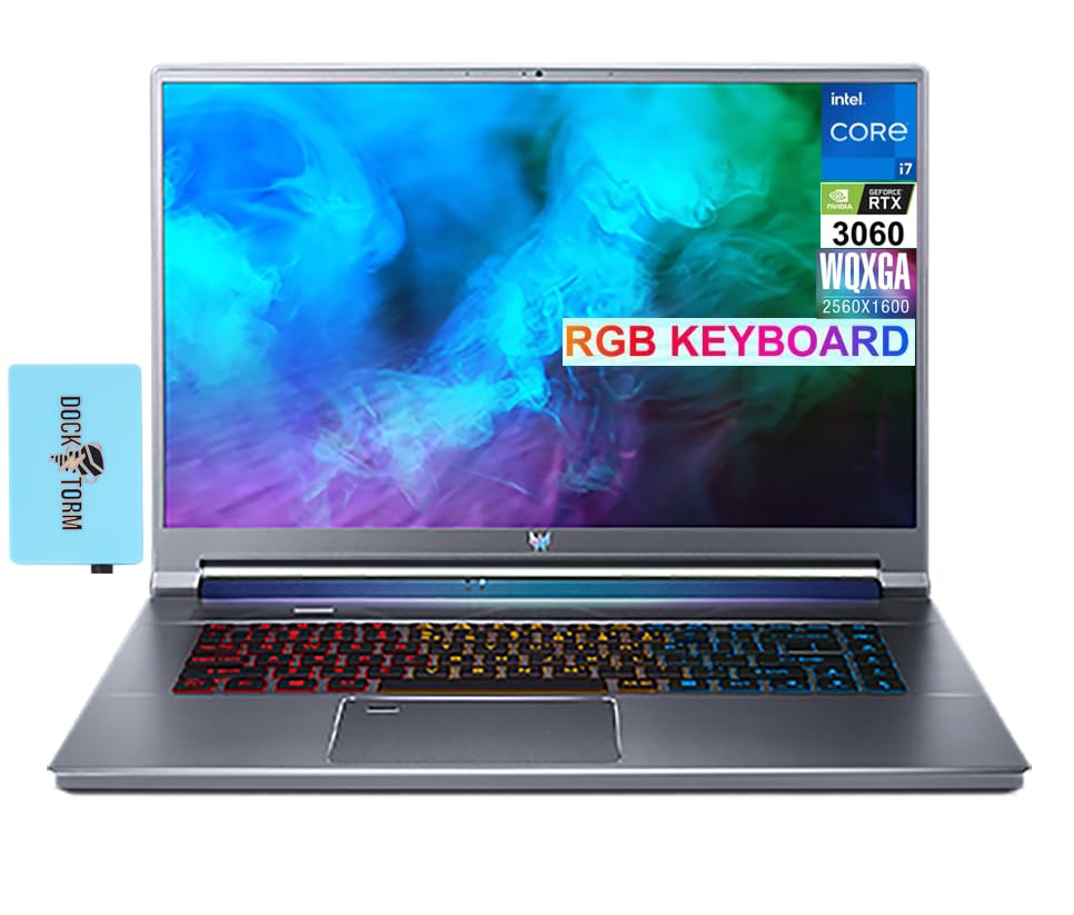 acer Predator Triton 500 SE 16.0" 165 Hz WQXGA Gaming Laptop (Intel i7-11800H, RTX 3060 6GB, 64GB RAM, 2TB SSD, RGB Backlit KB, Thunderbolt 4, Killer WiFi 6, BT, Webcam, Win10H) w/Hub