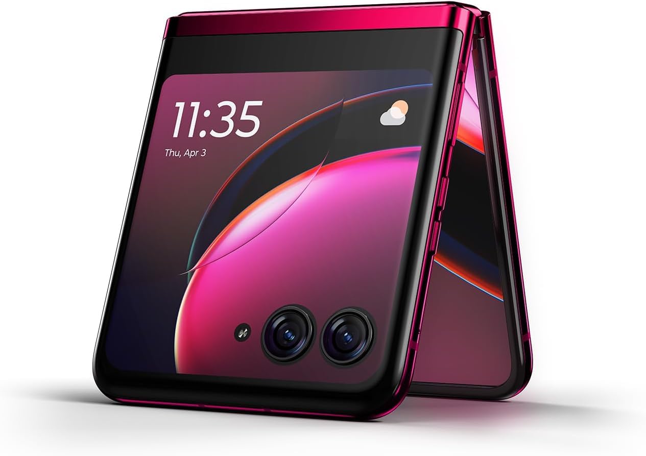 Motorola RAZR 40 Ultra 5G Dual 512GB 12GB RAM Unlocked (GSM Only | No CDMA - not Compatible with Verizon/Sprint) China Version, Foldable Smartphone – Viva Magenta