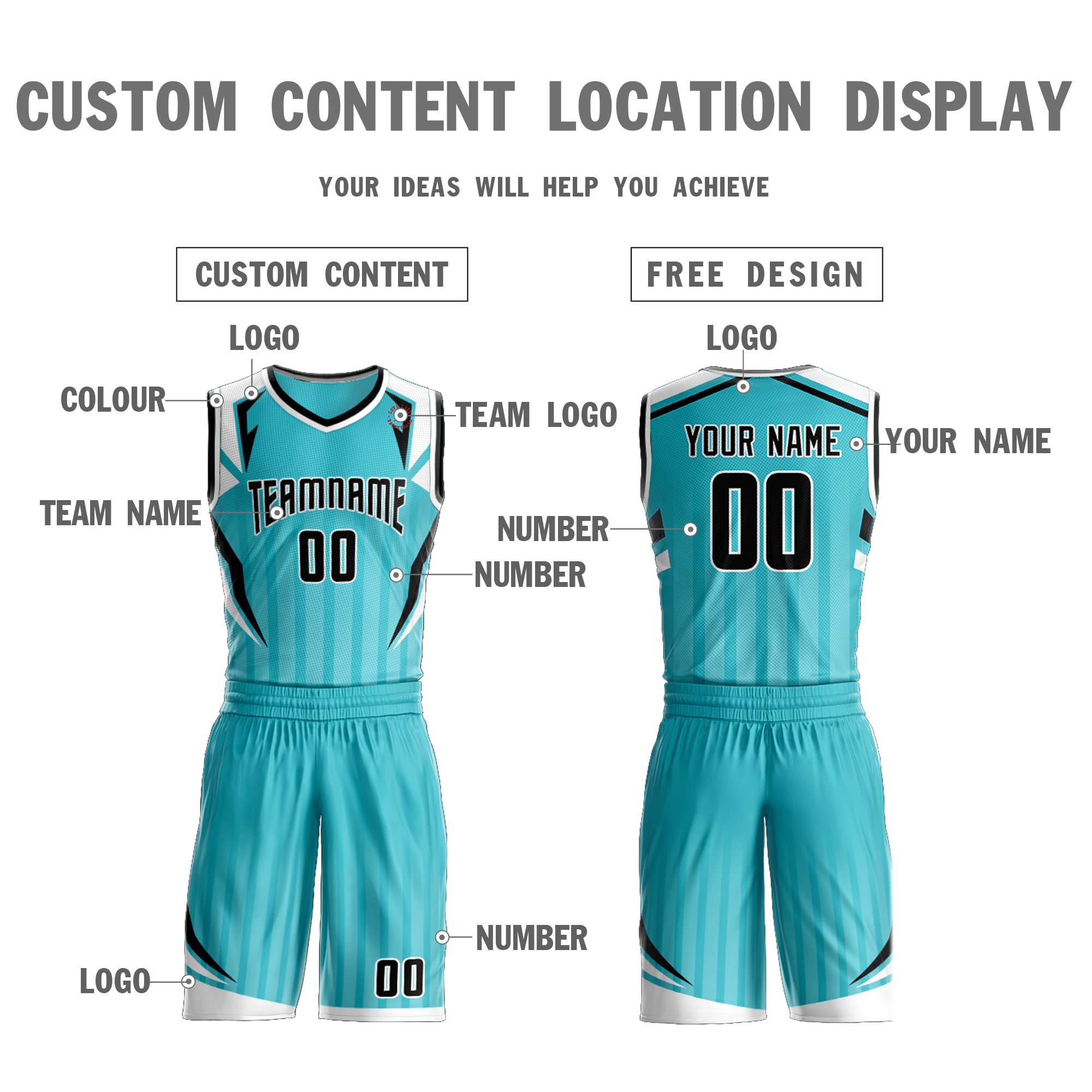 Custom Basketball Jersey Shorts Team Uniform Personalized Name Number Men Youth Sportswear
