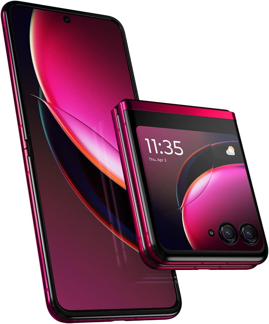 Motorola RAZR 40 Ultra 5G Dual 512GB 12GB RAM Unlocked (GSM Only | No CDMA - not Compatible with Verizon/Sprint) China Version, Foldable Smartphone – Viva Magenta