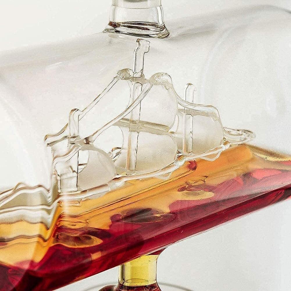 Decanter Set Whiskey Decanter Wine Decanter Whisky Glasses Decanter Set of 4 Whiskey Stones and Glass Gift Set Decanter Set Crystal Decanter Ships Decanter Wine Decanters-default