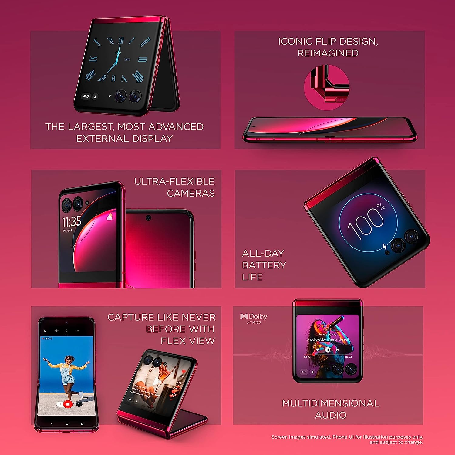 Motorola RAZR 40 Ultra 5G Dual 512GB 12GB RAM Unlocked (GSM Only | No CDMA - not Compatible with Verizon/Sprint) Global, NGP Wireless Charger Included, Black