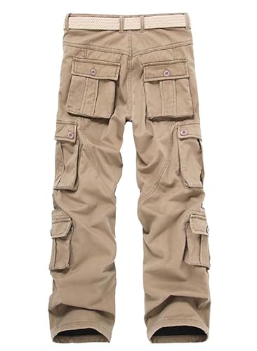 Tactical Trousers Mens Fleece Lining Winter Warm Camping Hiking Pants Multi Pockets Combat Cargo Work Pants