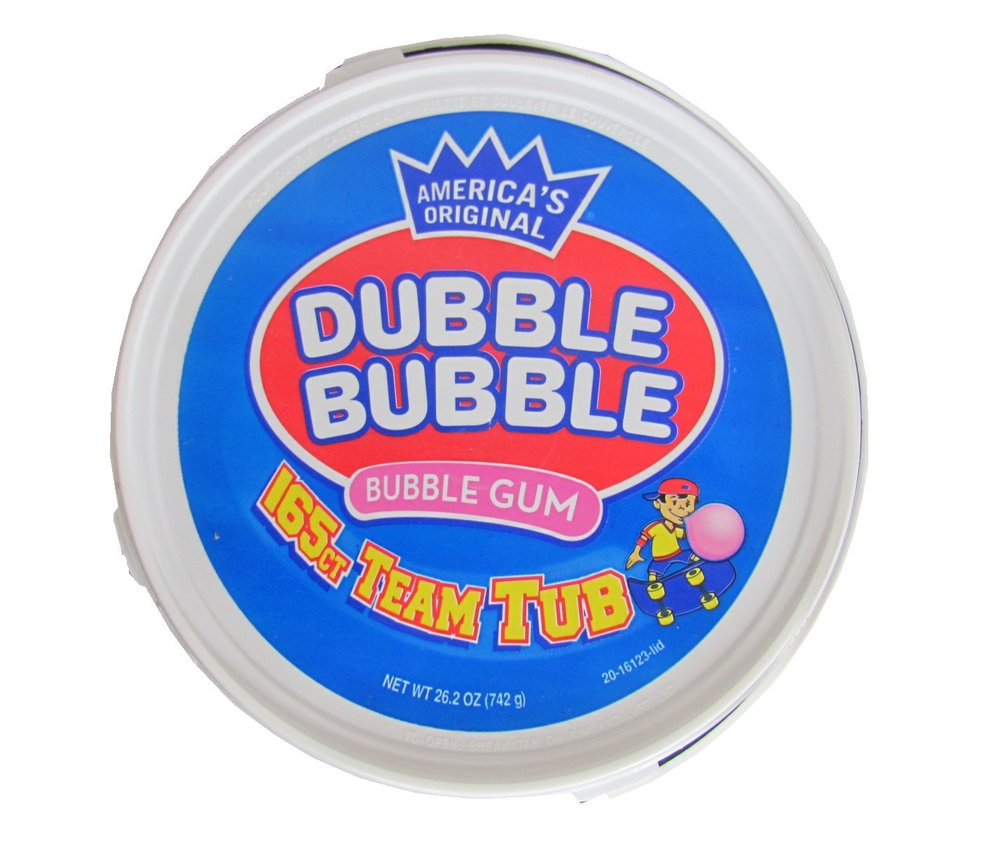 Dubble Bubble 165 Count Tub Bubble Gum