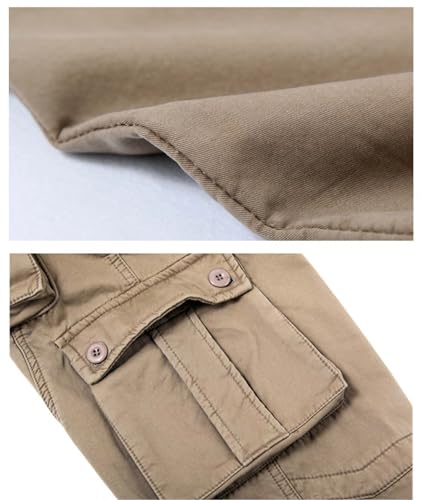 Tactical Trousers Mens Fleece Lining Winter Warm Camping Hiking Pants Multi Pockets Combat Cargo Work Pants