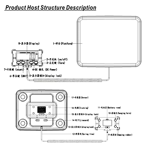Shipping Scale, 264lbs Shipping Postal Scale with 10g High Precision, Postal Scale with Tare/Hold/Count, Stainless Steel Large Platform, Backlit LCD Display, Battery & USB Power Supply Included